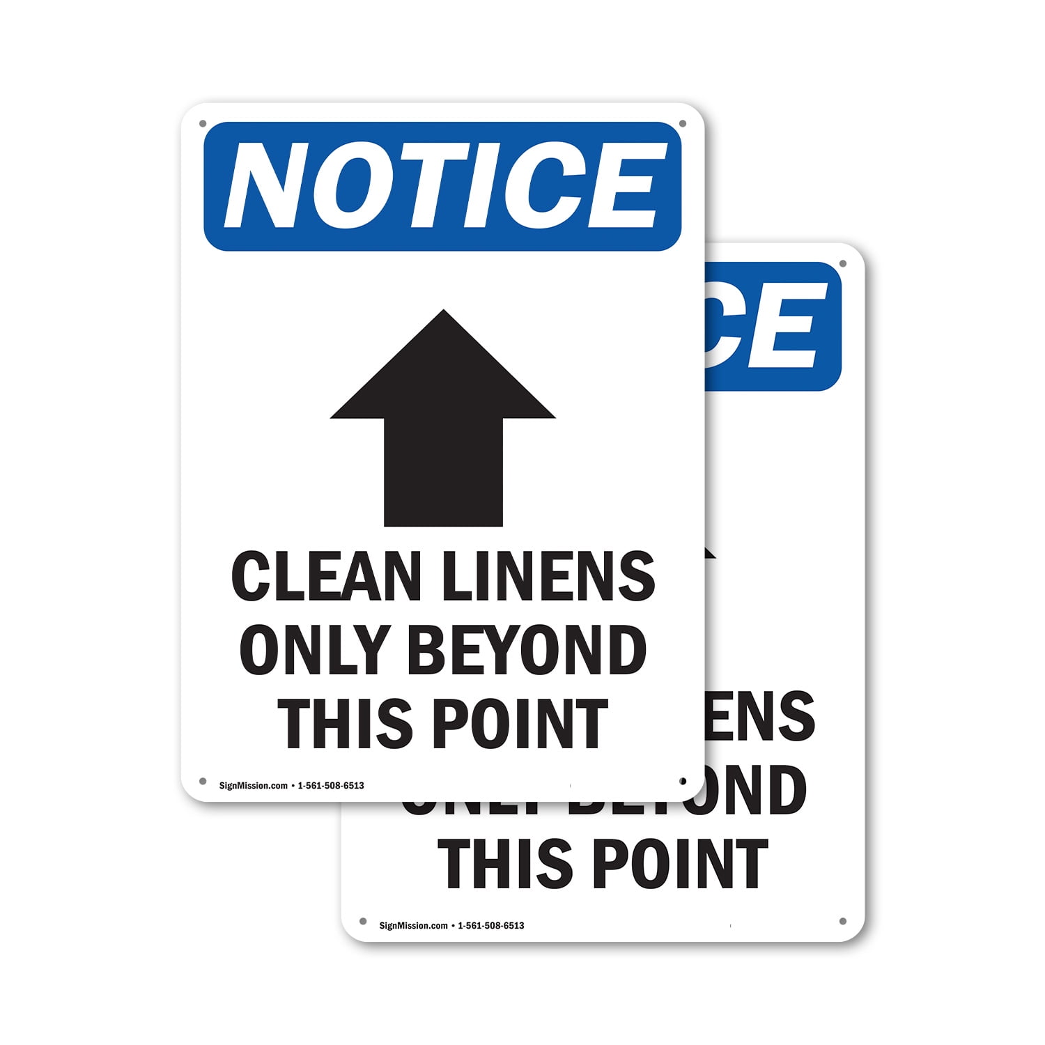 (2 Pack) Clean Linens Only OSHA Notice Sign 7 Inch X 10 Inch Plastic ...
