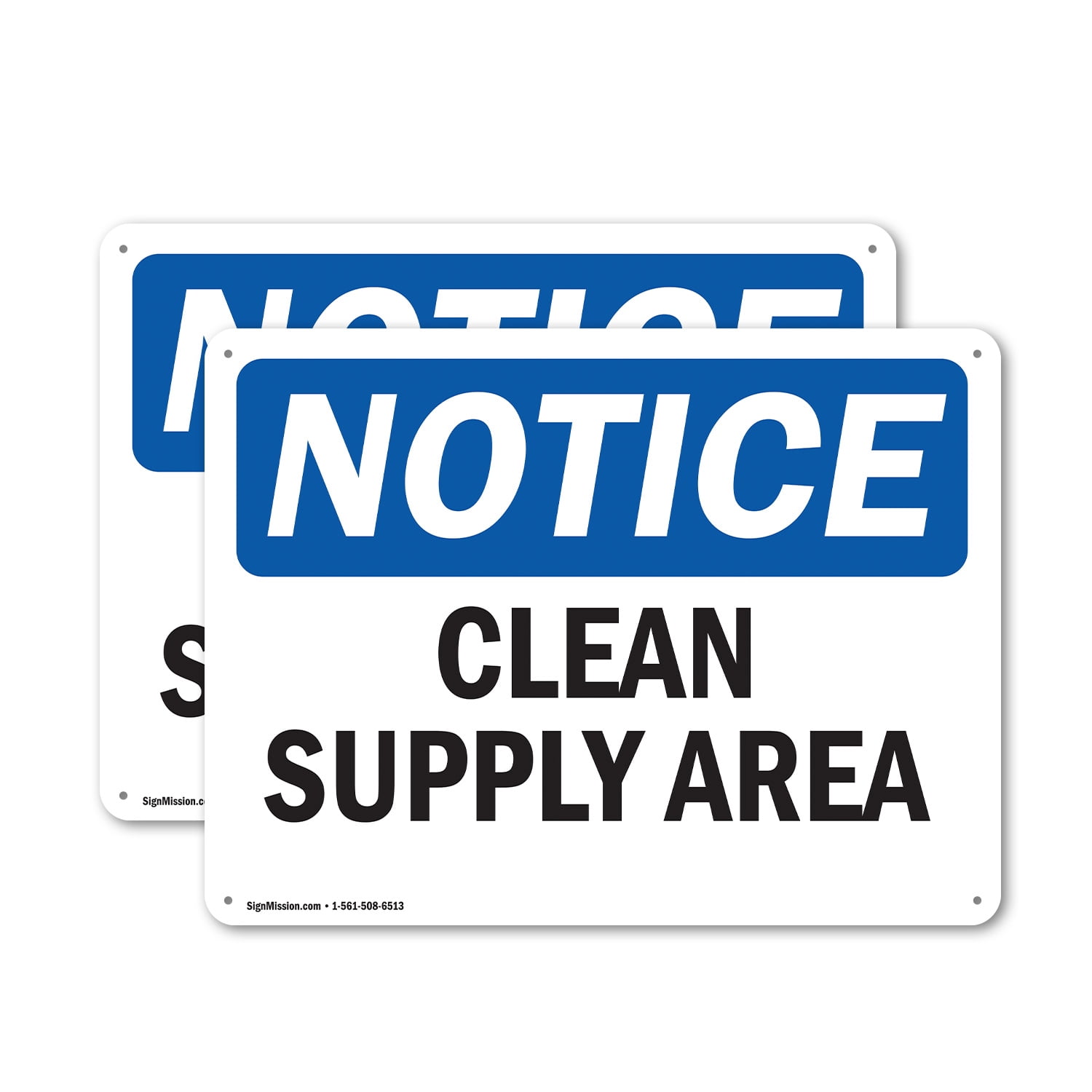 (2 Pack) Clean Supply Area OSHA Notice Sign 10 Inch X 7 Inch Indoor ...