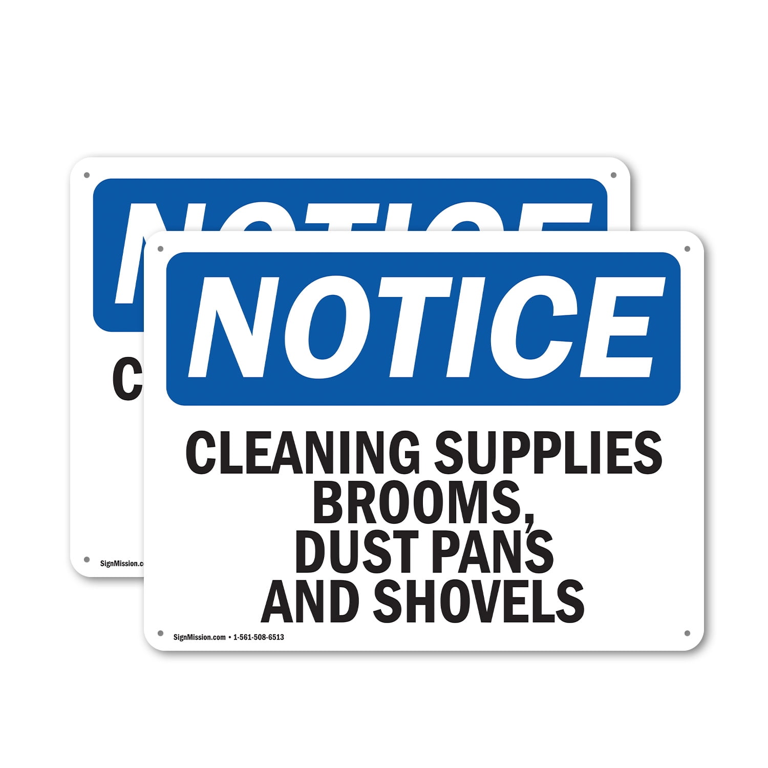 (2 Pack) Cleaning Supplies Brooms Dust Pans And Shovels OSHA Notice ...