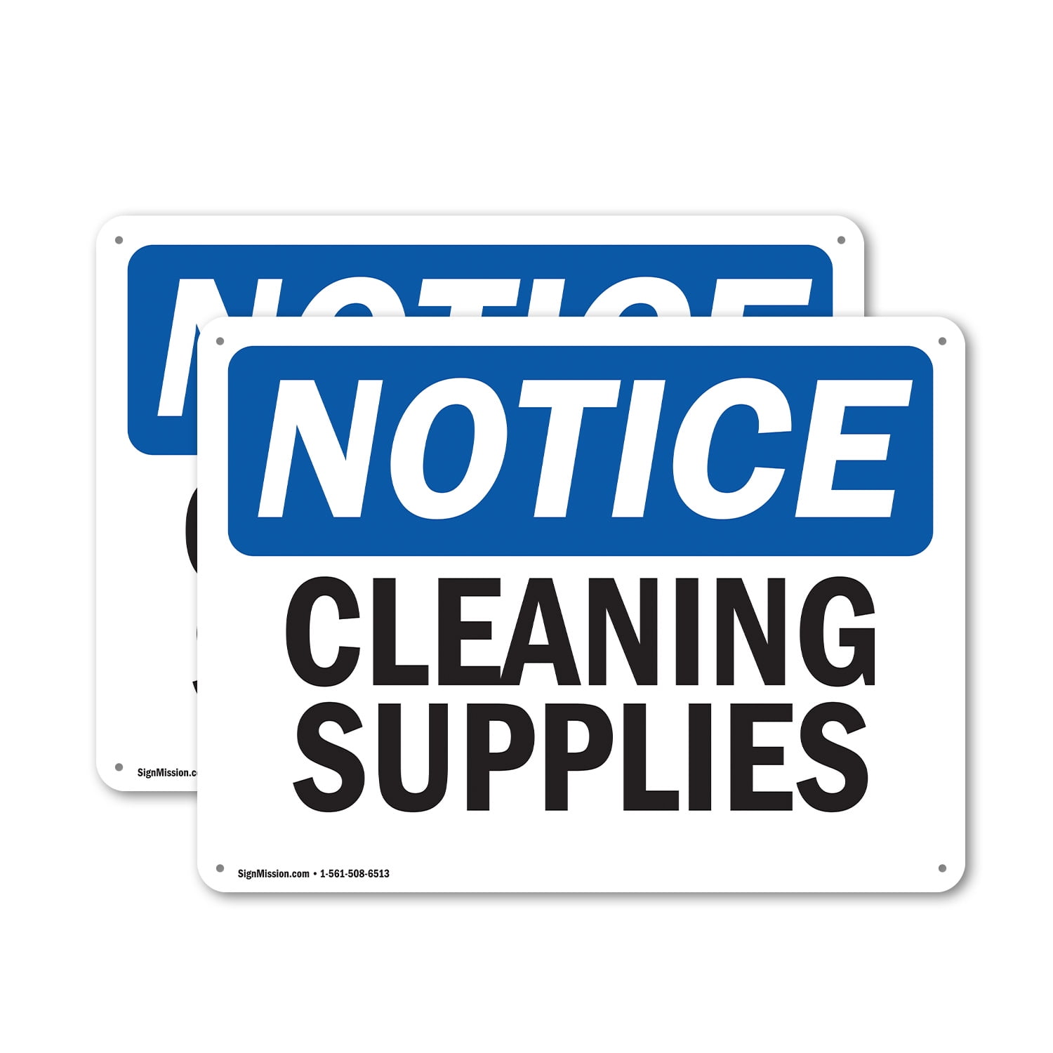 (2 Pack) Cleaning Supplies OSHA Notice Sign 24 Inch X 18 Inch Indoor ...