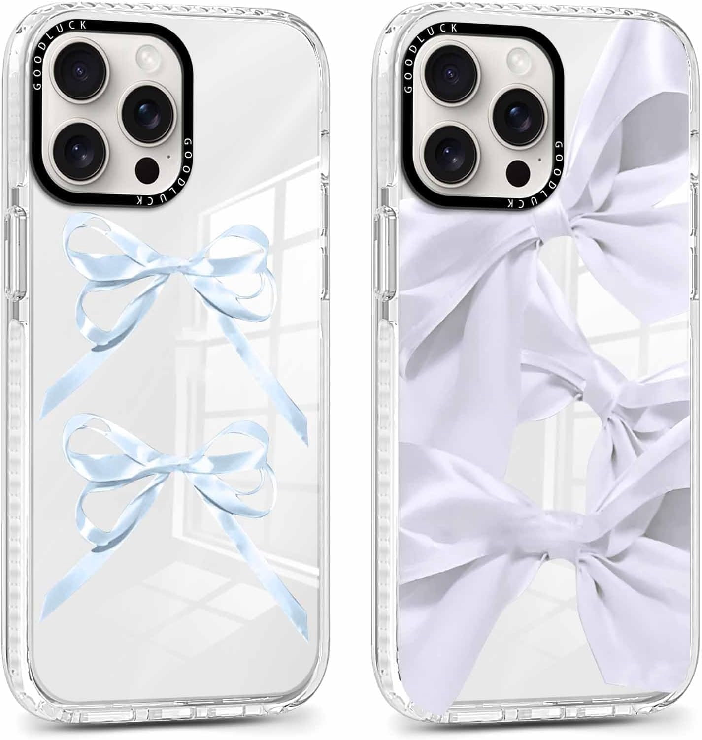 2 Pack Clear Bow Phone Case for iPhone 16 Pro Max 6.9 inch, Cute ...