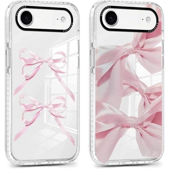 2 Pack Clear Bow Phone Case for iPhone Air 6.5 inch, Cute Aesthetic ...