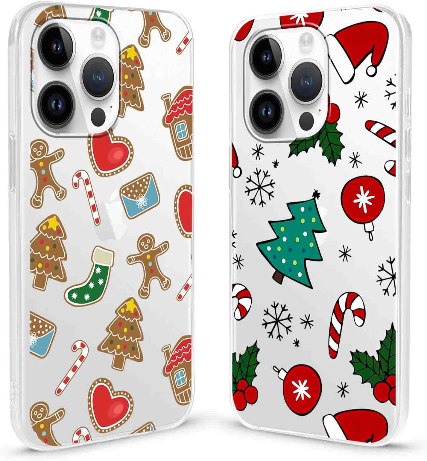 2 Pack Clear Christmas Phone Case for iPhone 12 Pro Max 6.7 inches ...
