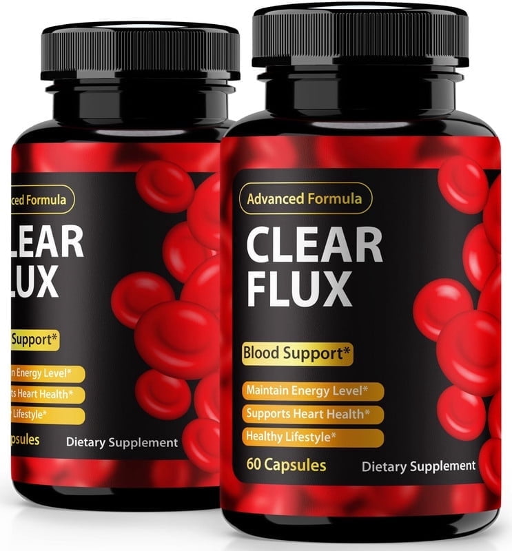 (2 Pack) Clear Flux Blood Support Capsules - Official ClearFlux Blood Cleanse Pills to Maintain ...