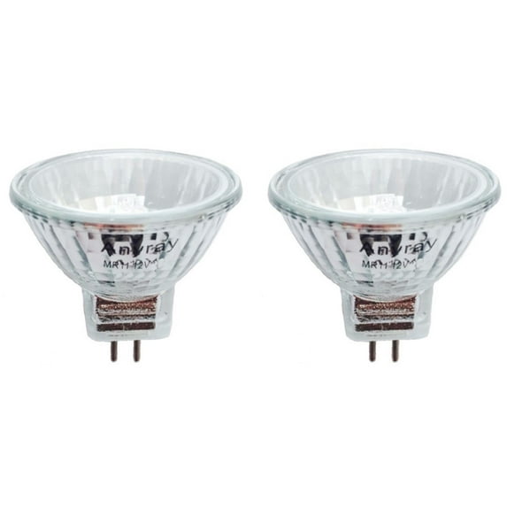 (2)-Pack Clear MR11 12V 5W Fiber Optic Christmas Light Bulb 12-Volt 5 ...