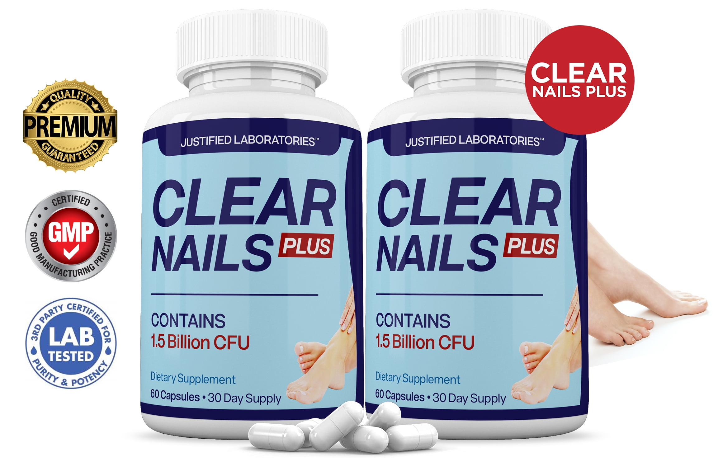 (2 Pack) Clear Nails 1.5 Billion CFU Probiotic Nail Support 120 ...