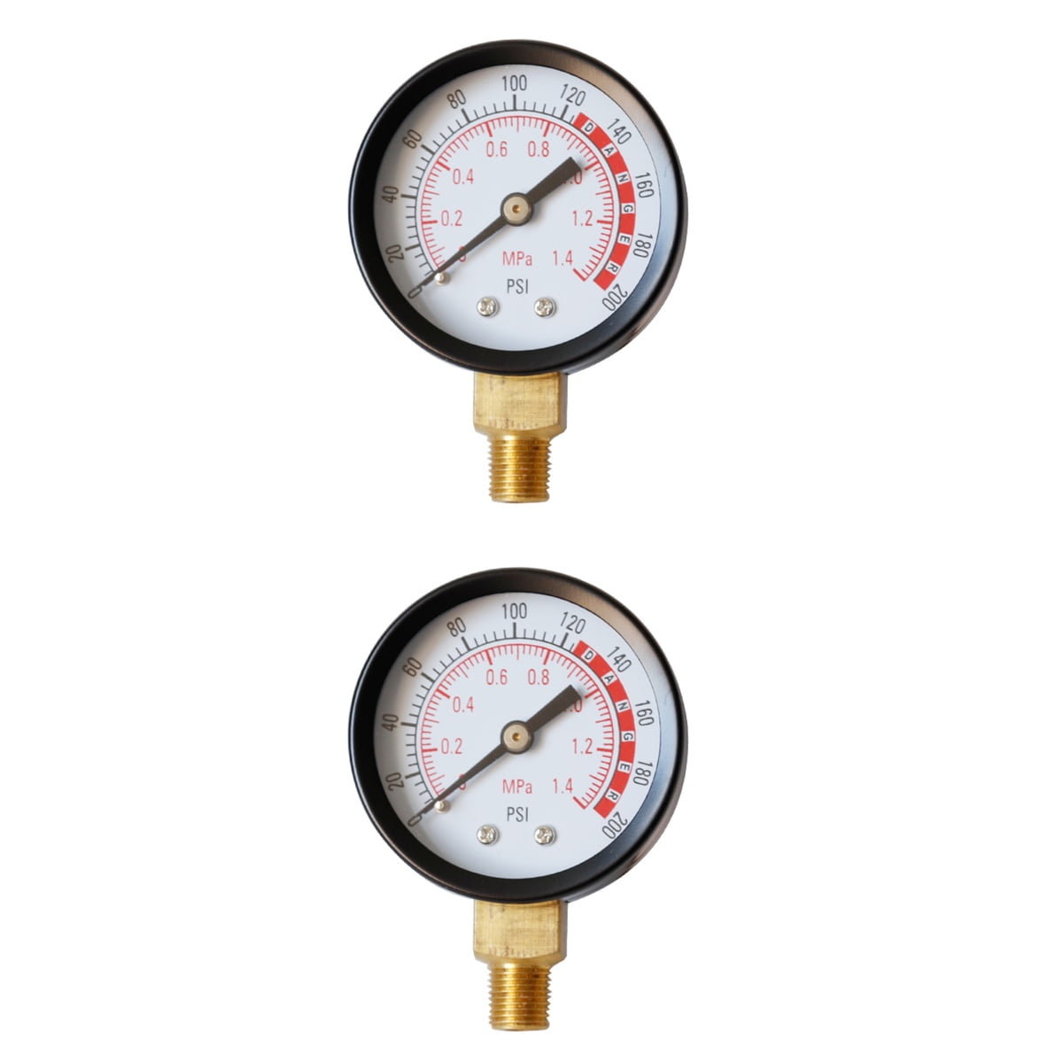 2 Pack Clear Number Markings Pressure Gauge Easy Readings - Walmart.com