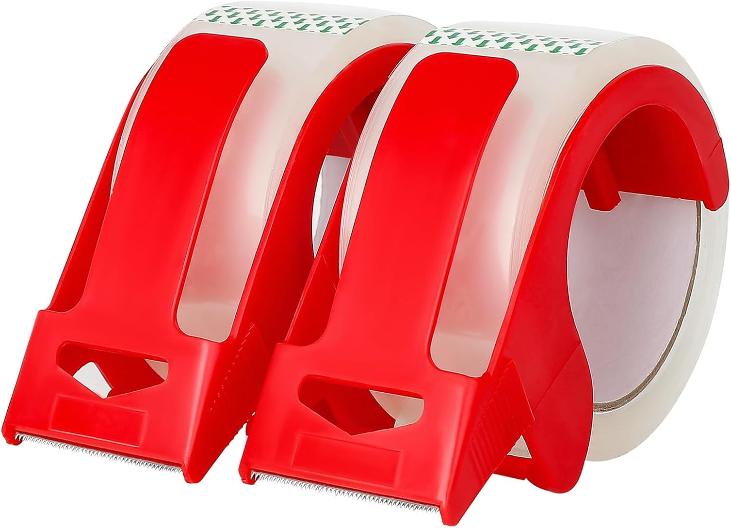 2-Pack Clear Packing Tape with Dispenser-2.7mil x 1.88" x 55Y Heavy ...