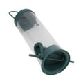 2-Pack Clear Plastic Hanging Bird Tube Feeder with 4 Ports and Squirrel ...