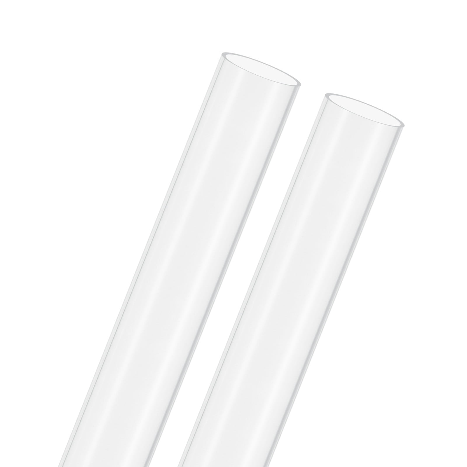 2-Pack Clear Plastic Tube, 28mm[1.1"] ID x 30mm[1.18"] OD High Impact ...
