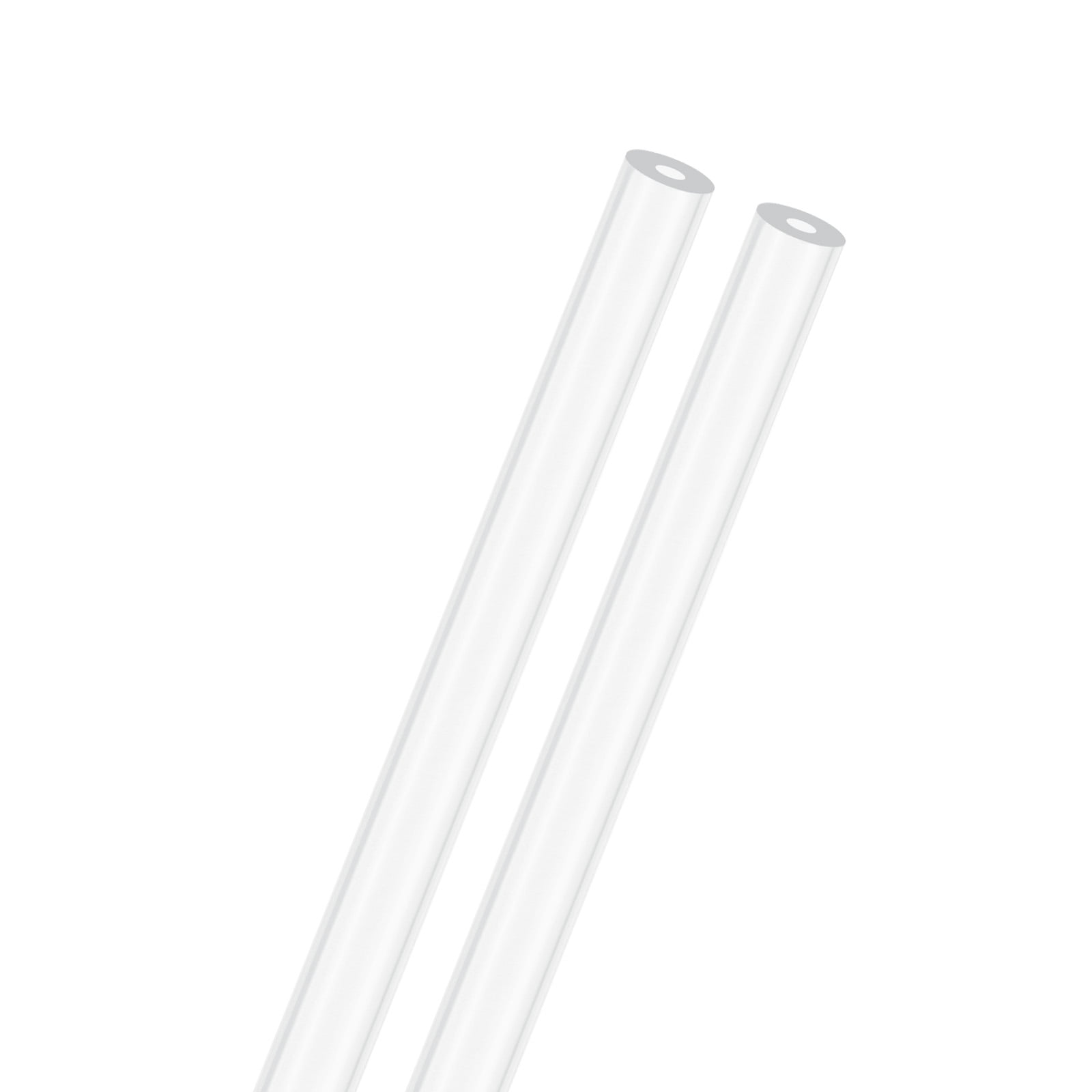 2-Pack Clear Plastic Tube, 2mm[0.08"] ID x 6mm[0.24"] OD High Impact ...