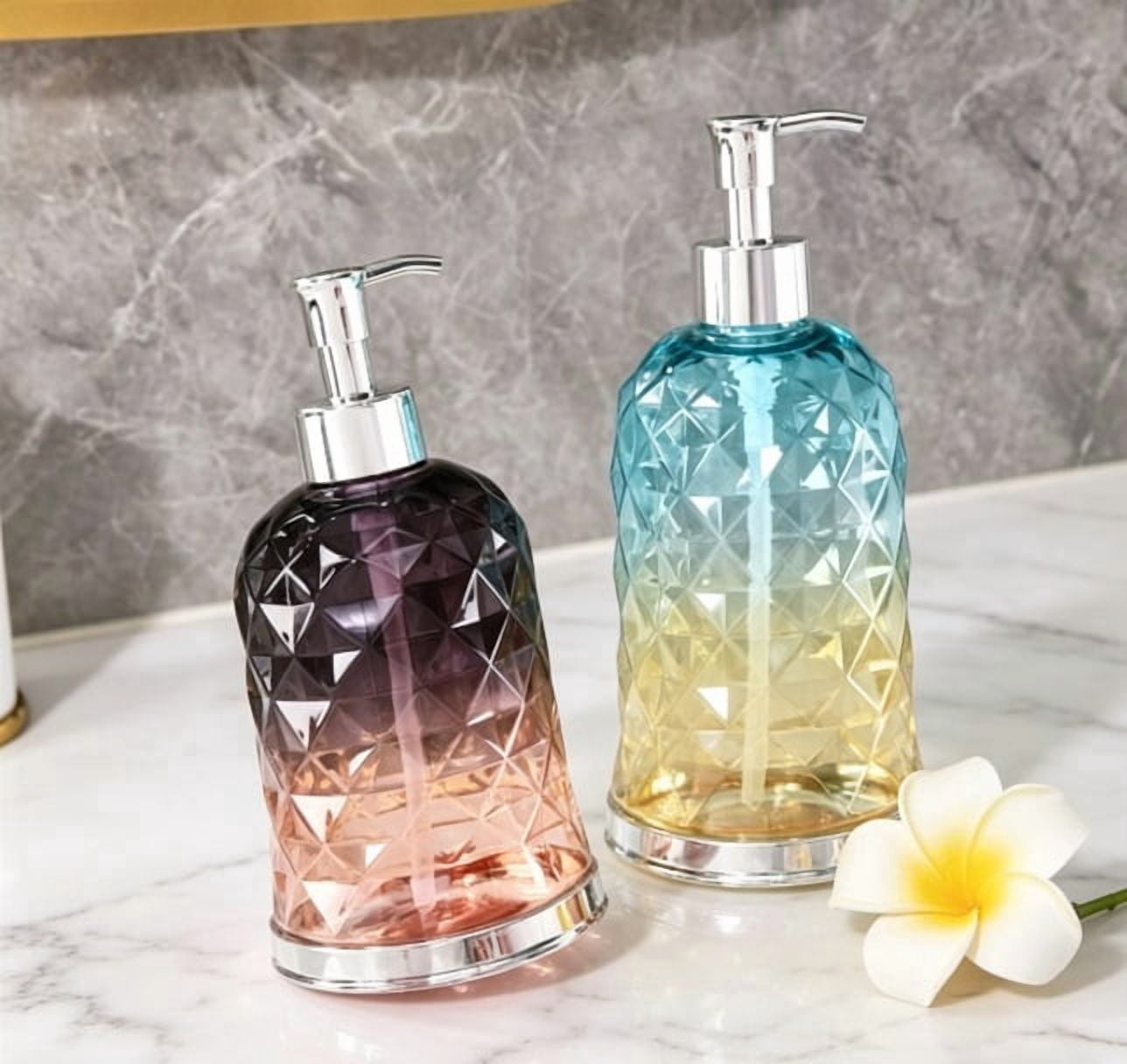2-Pack Clear Press Bottles for Liquid Soap, Shower Gel, and Laundry ...
