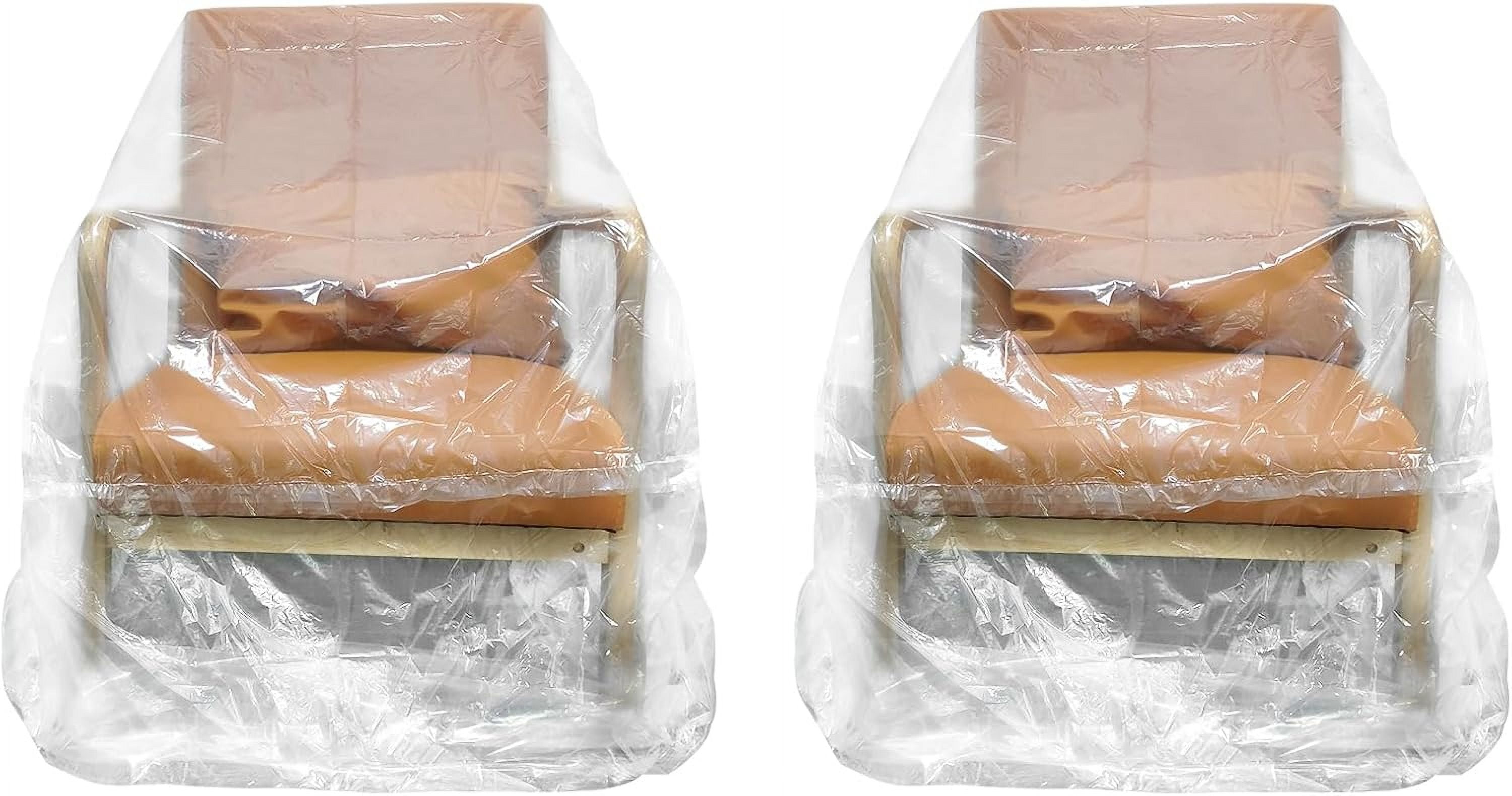 2 Pack Clear Recliner Armchair Covers,Waterproof Plastic Chair Covers ...