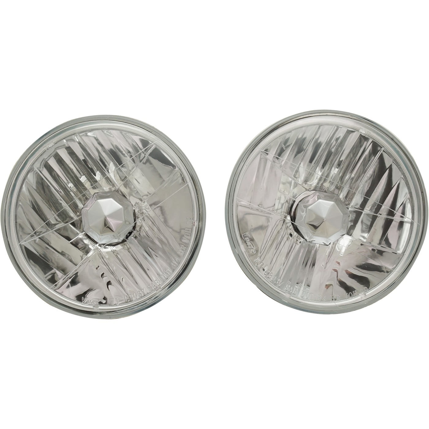 2 Pack Clear UV Resistant Heads Driving Headlamps for VW Single Heads ...