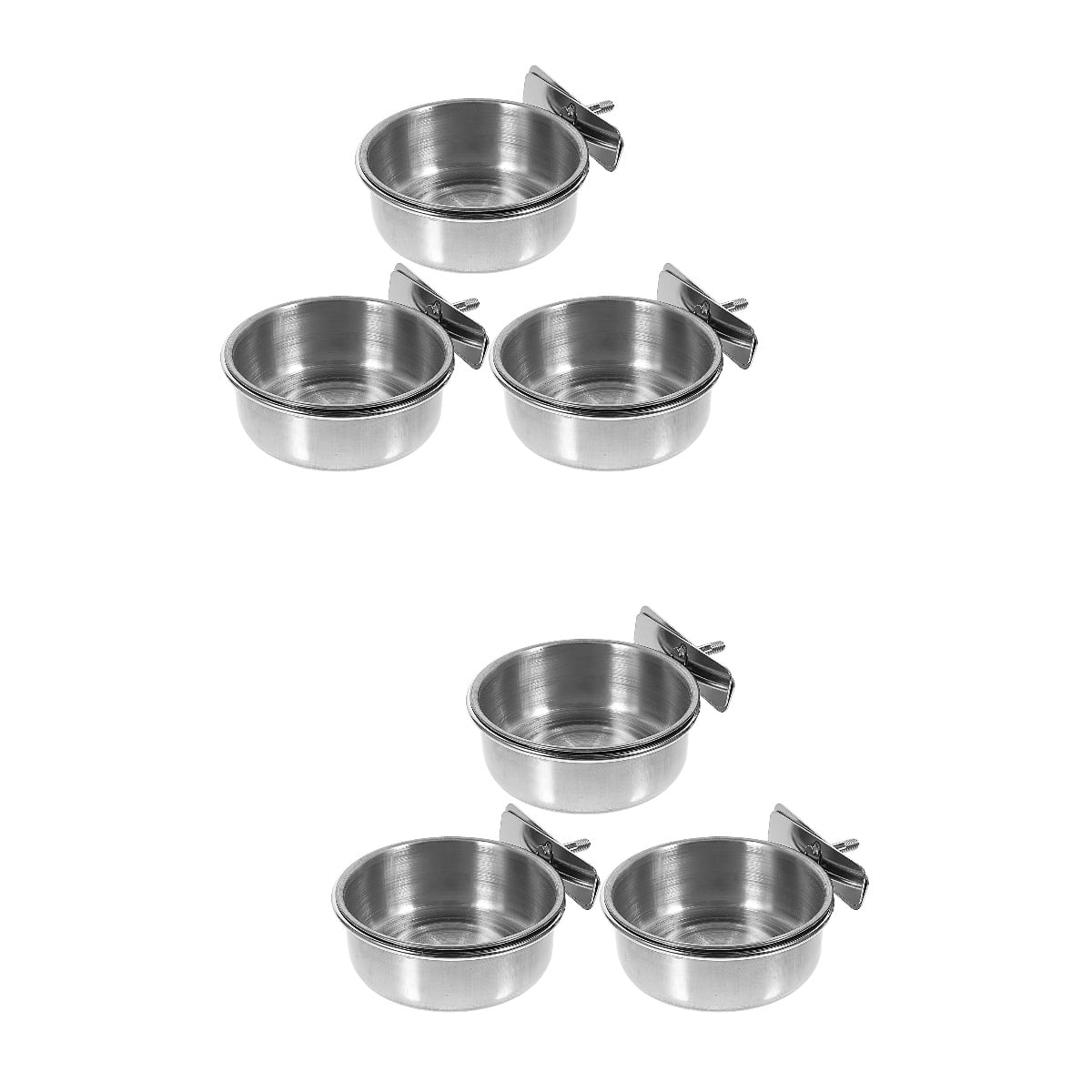 Set of Window Bird Feeders with Parrot Food Cups and Pet Bowls for Easy ...