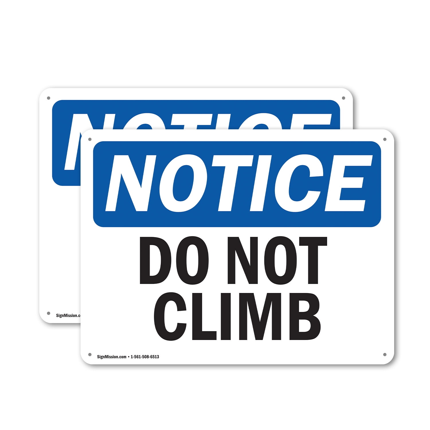 (2 Pack) Do Not Climb OSHA Notice Sign 10 Inch X 7 Inch Indoor ...