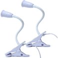2 Pack Clip on Light E26/E27 Clamp Light Socket with Plug and Switch ...