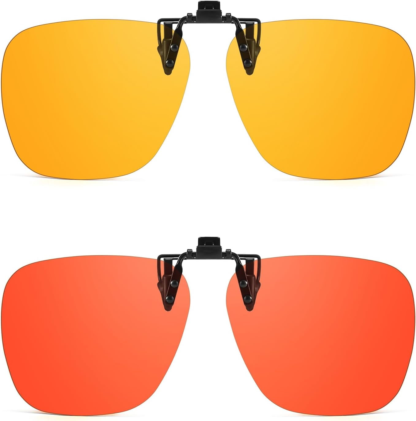 2 Pack Clip On Blue Light Glasses for Women Men, Fit Over Prescription ...