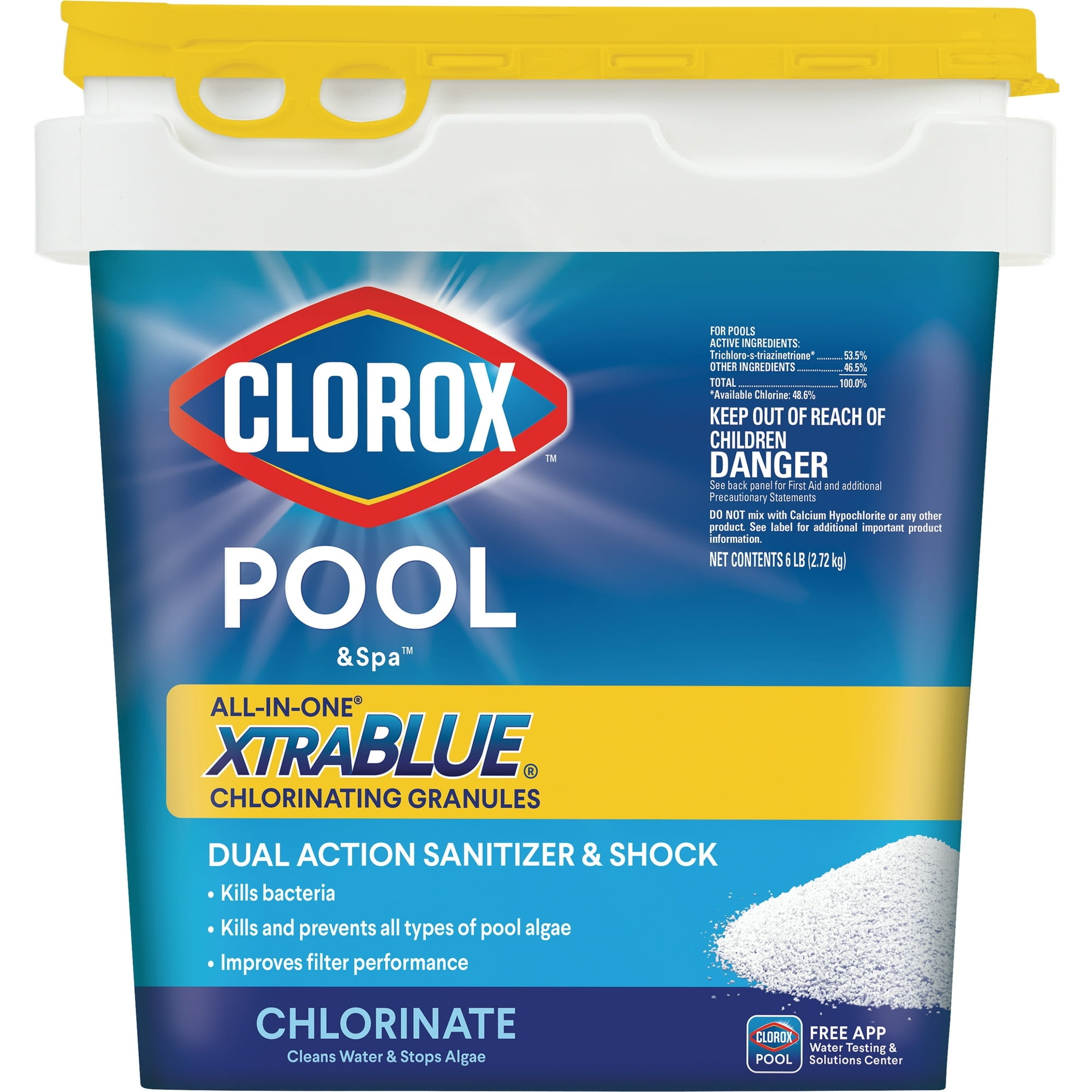 2 Pack- Clorox® Pool&Spa™ All-in-One® XtraBlue Chlorine Pool Chemicals ...