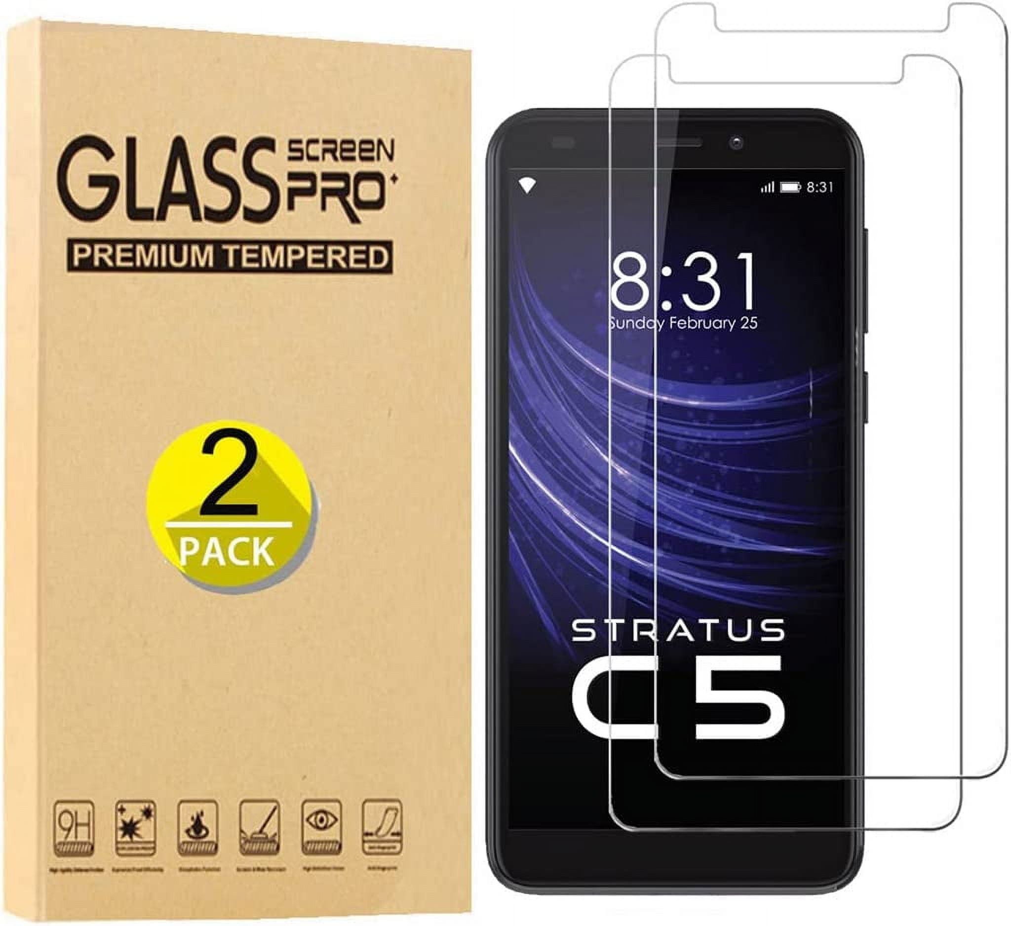 [2 Pack] Cloud Mobile Stratus C5 / C5 Elite 9H Tempered Glass Screen ...