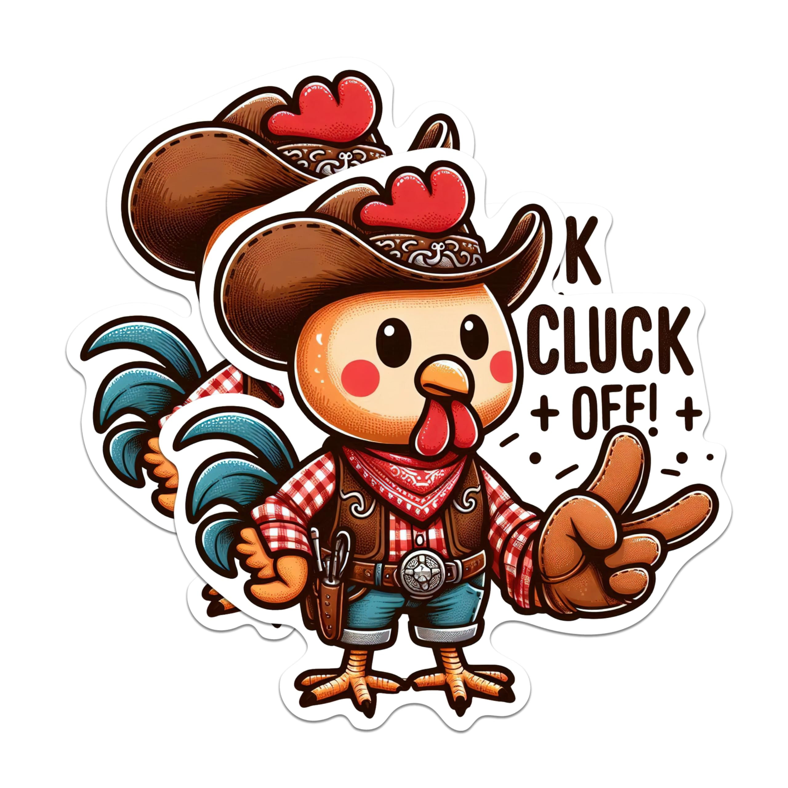 (2 Pack) Cluck Off Funny Pun Chicken Magnets - Chicken Lover ...