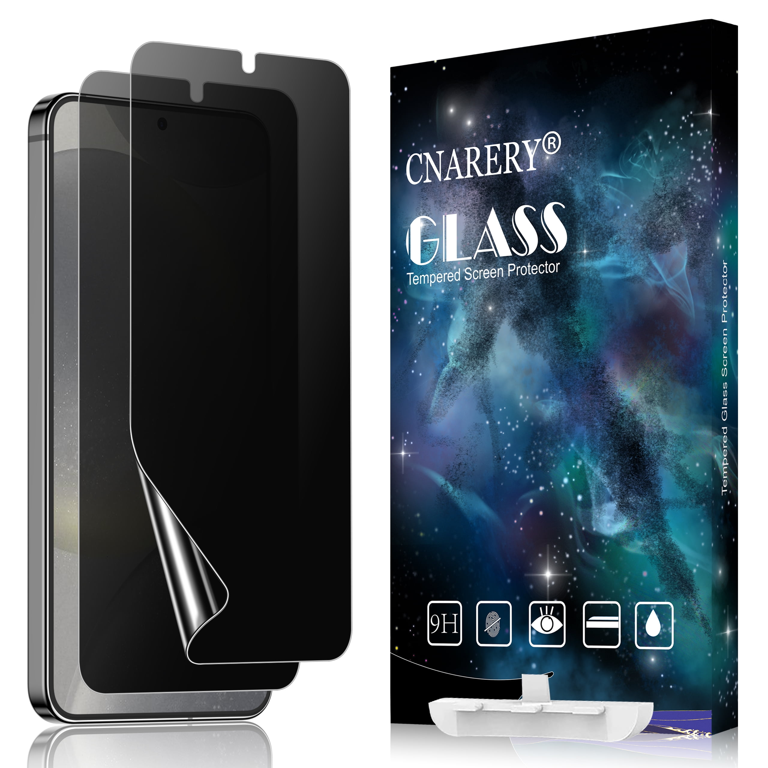 [2 Pack] Cnarery Privacy Screen Protector for Galaxy S24, [Fingerprints ...
