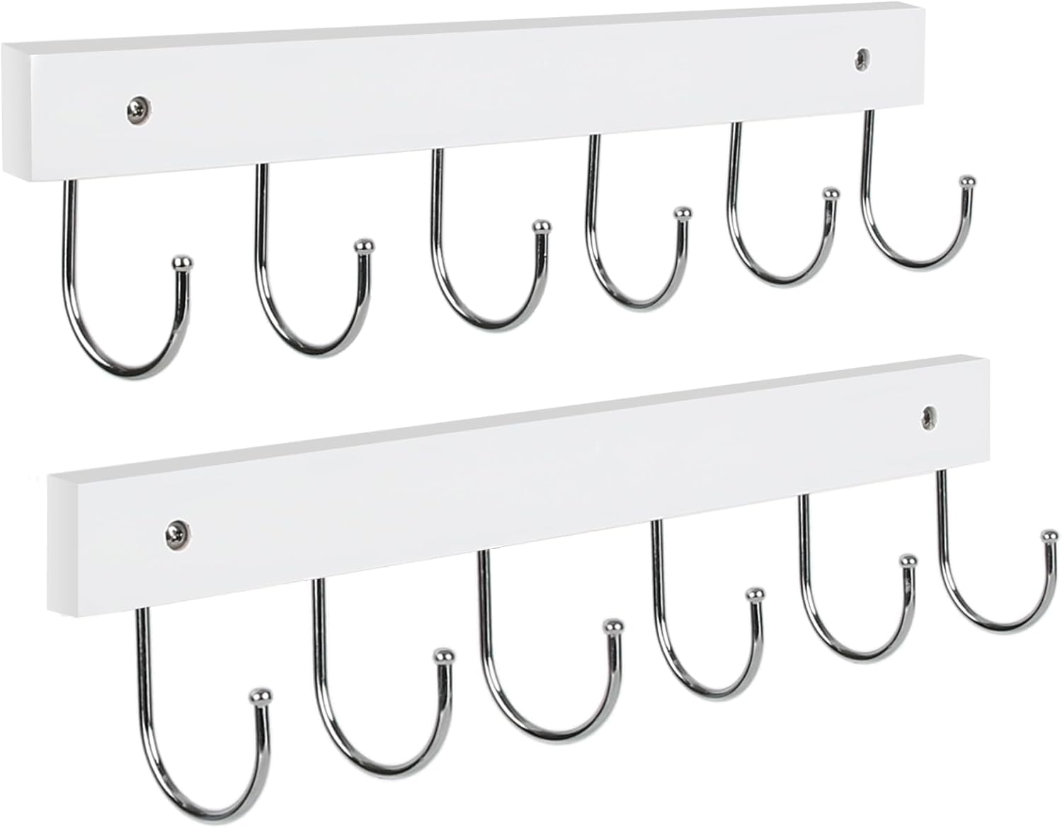 2 Pack Coat Rack Wall Mount with 12 Rotating 180° Coat Hooks, 14.6 ...