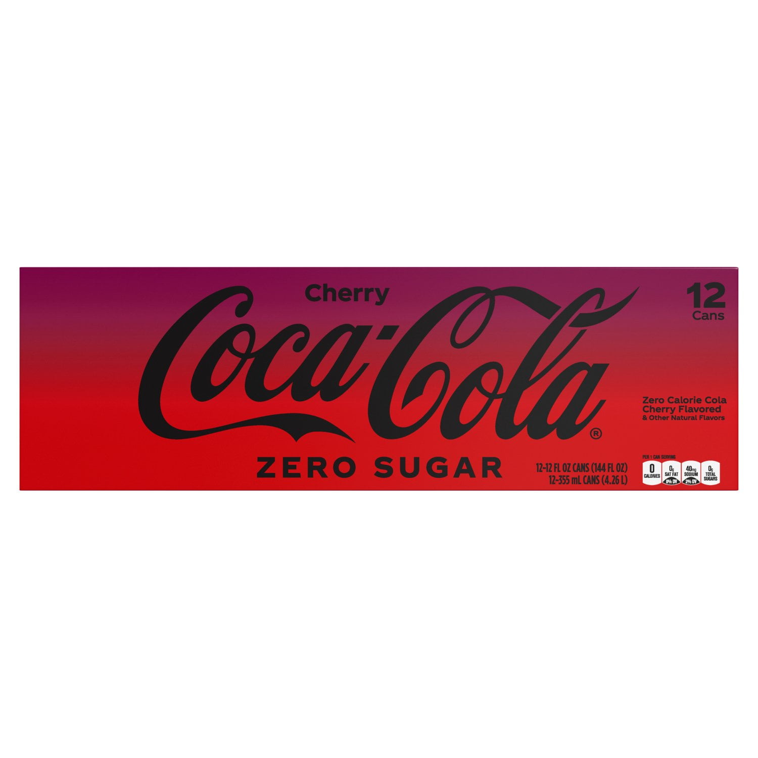 2 Pack - Coca-Cola Cherry Zero - 12-12 Fl. Oz. Package May Vary ...