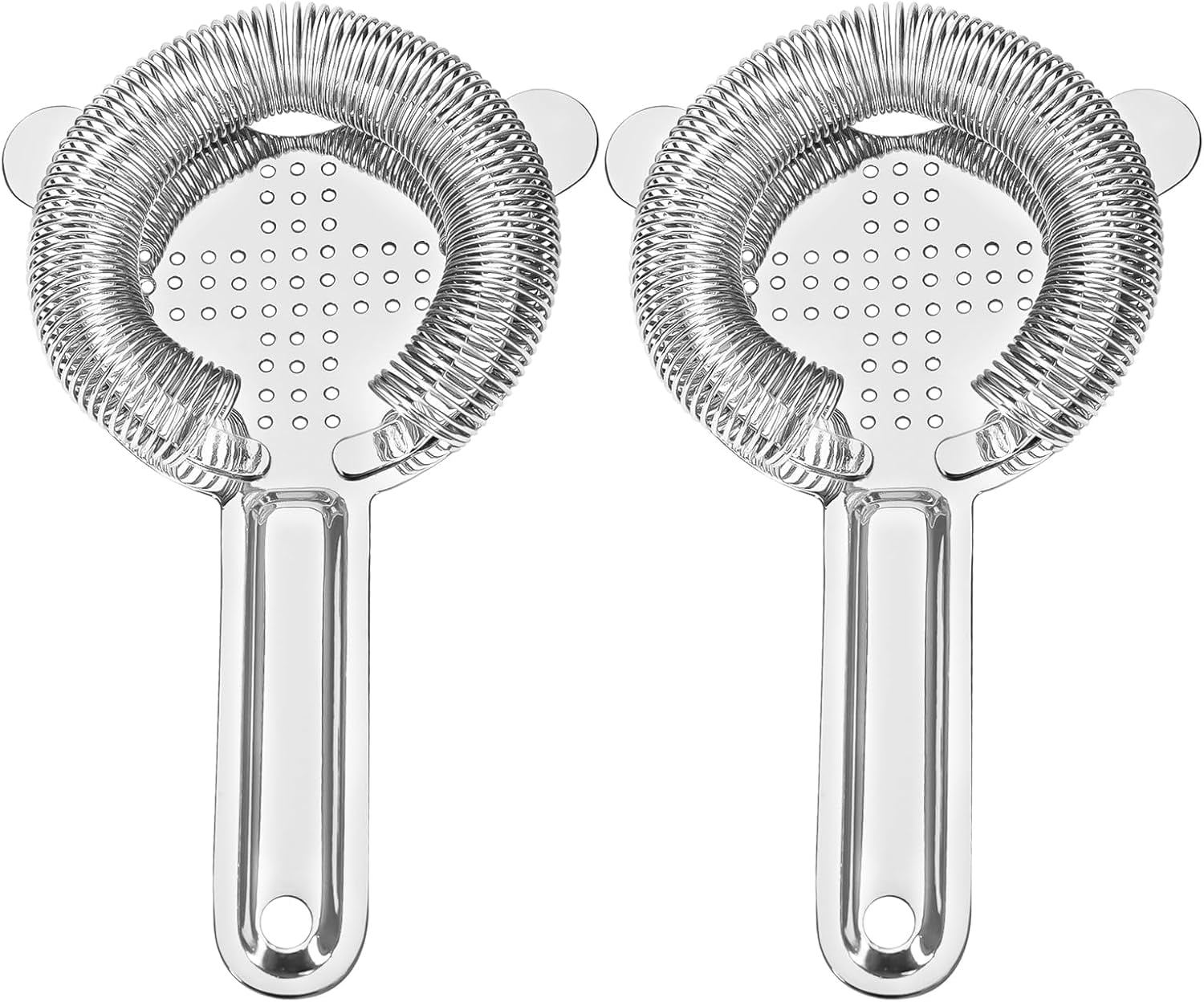 2 Pack Cocktail Strainer, Stainless Steel Bar Strainer, Bar Tool Drink Strainer with Wire Spring ...