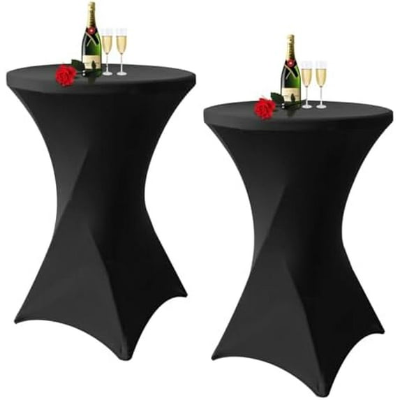 2 Pack Cocktail Table Covers 32"x43" Spandex Stretch Highboy Top ...