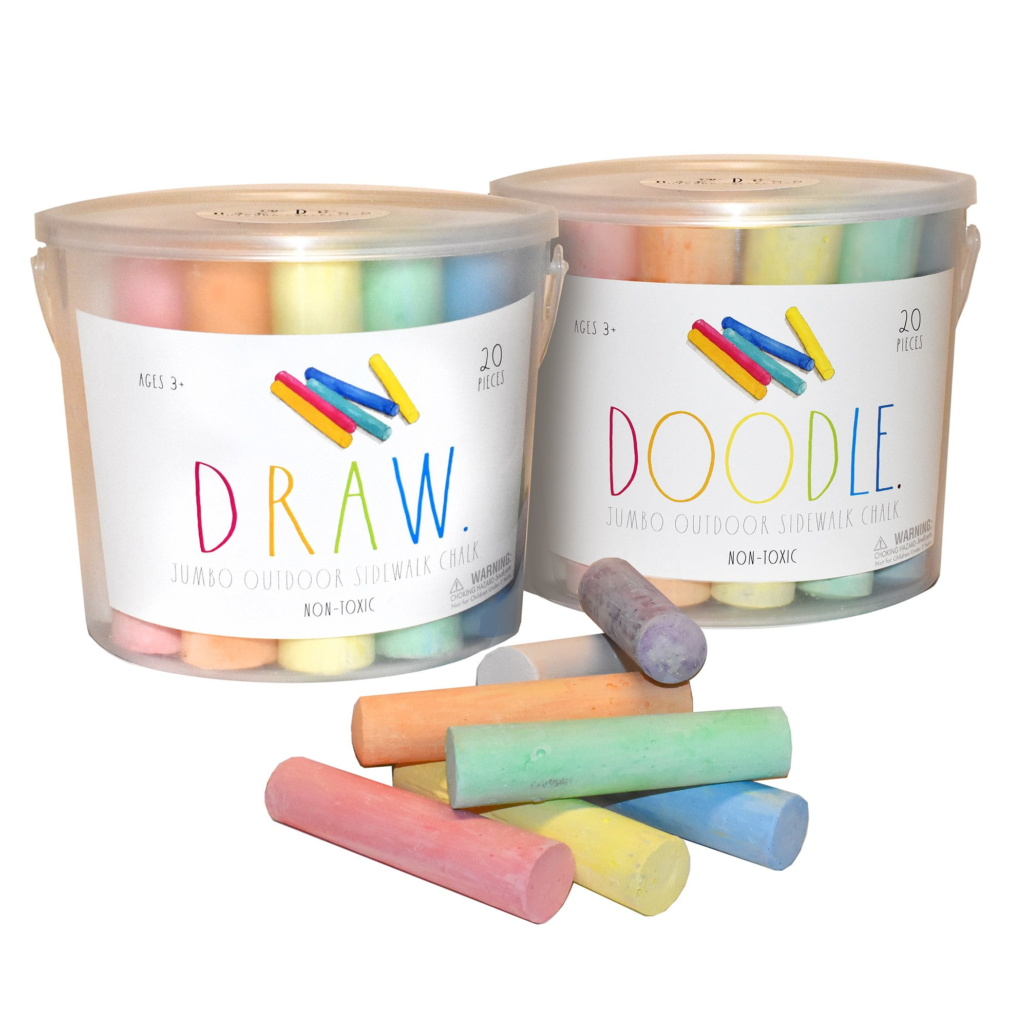 2 Pack CocoNut Outdoor Jumbo Sidewalk Chalk, 40 Pieces - Walmart.com