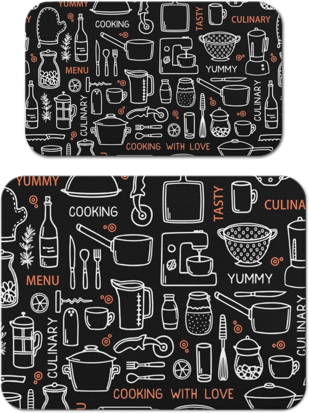 2 Pack Coffee Maker Mat for Countertops, Dish Mat Drying Kitchen Mat ...