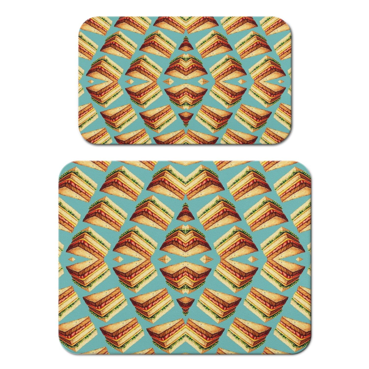 2-Pack Coffee Maker Mats for Countertop Absorbent Non-Slip Hamburger ...