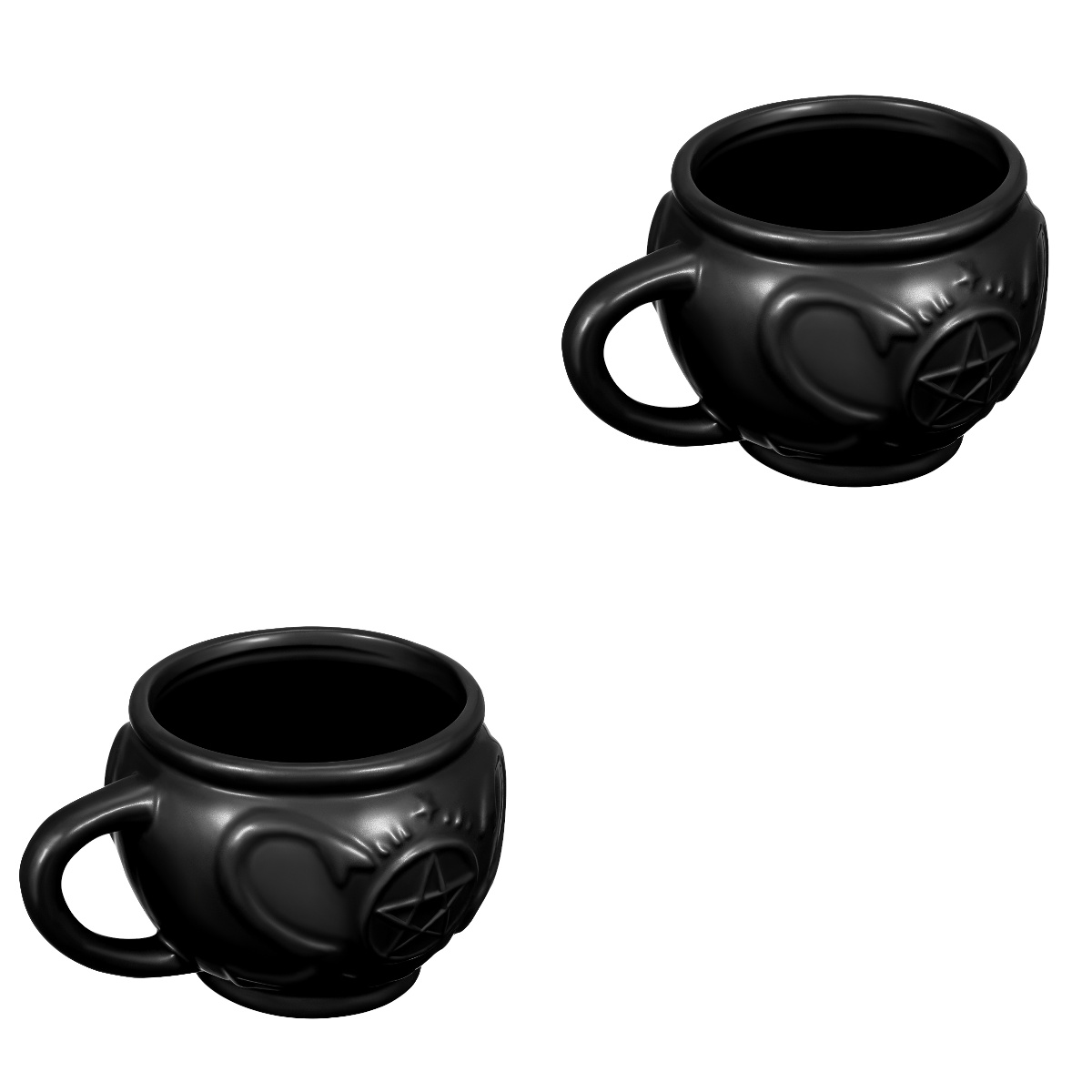 2 Pack Coffee Mugs Gifts Witch Cauldron Black Decor Ceramics Woman ...