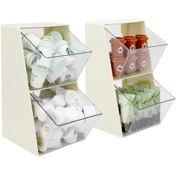 2 Pack Coffee Pod Holder K Cup Storage Organizer for Home Office Bar ...