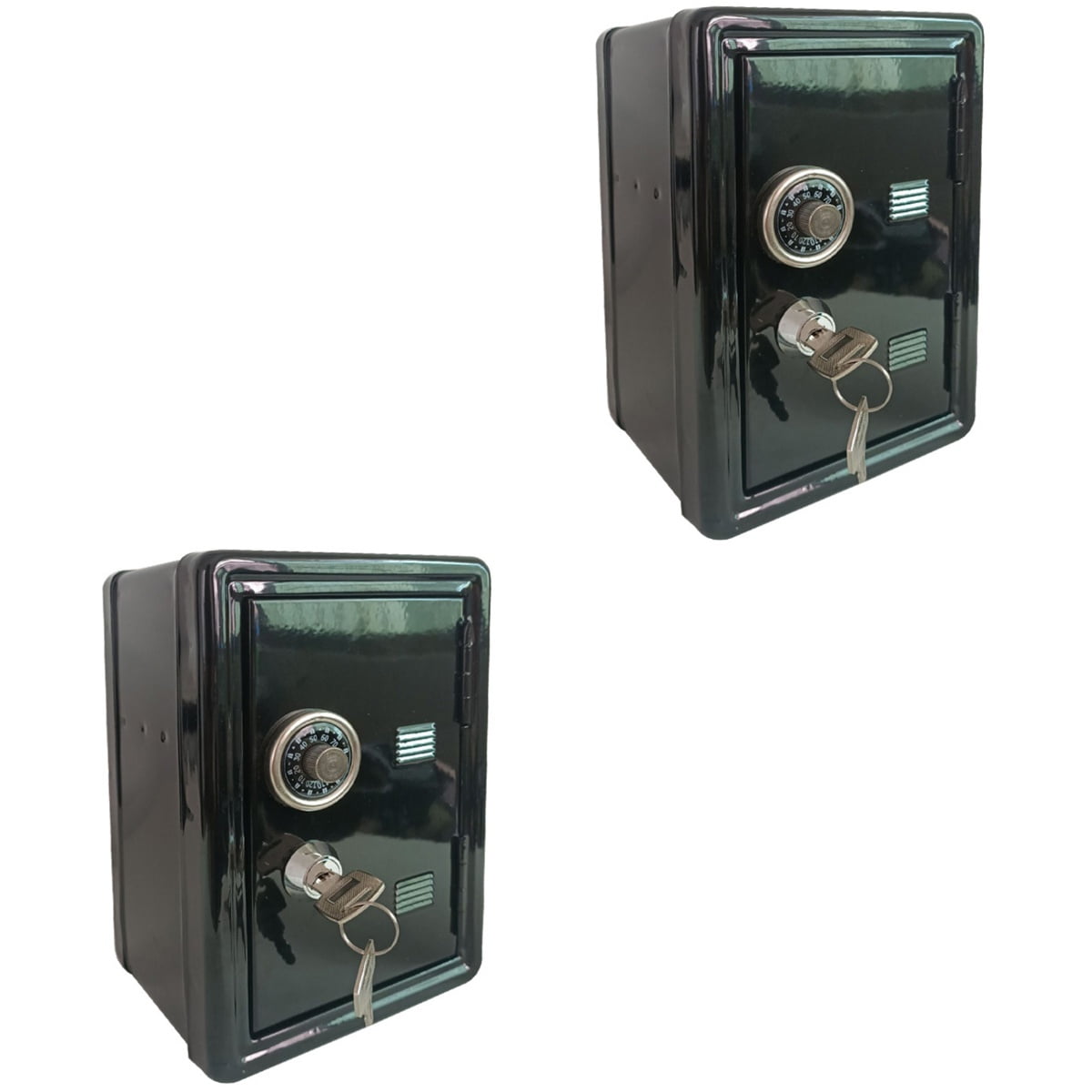 2 Pack Coin Saver Mini Storage Boxes Small Safe Toy Child Black ...