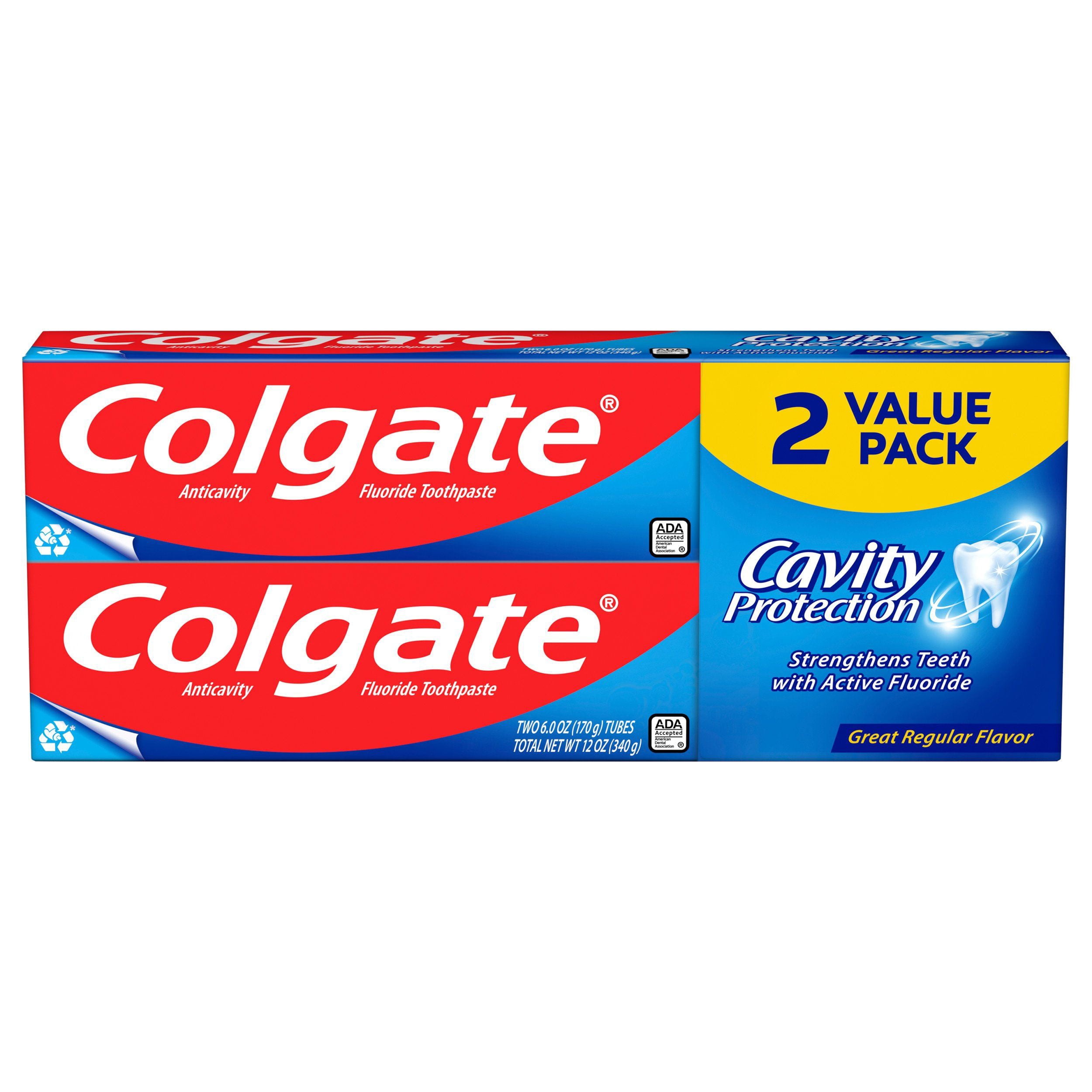2 Pack - Colgate Cavity Protection Anticavity Toothpaste, 2 Pk - 12 oz ...