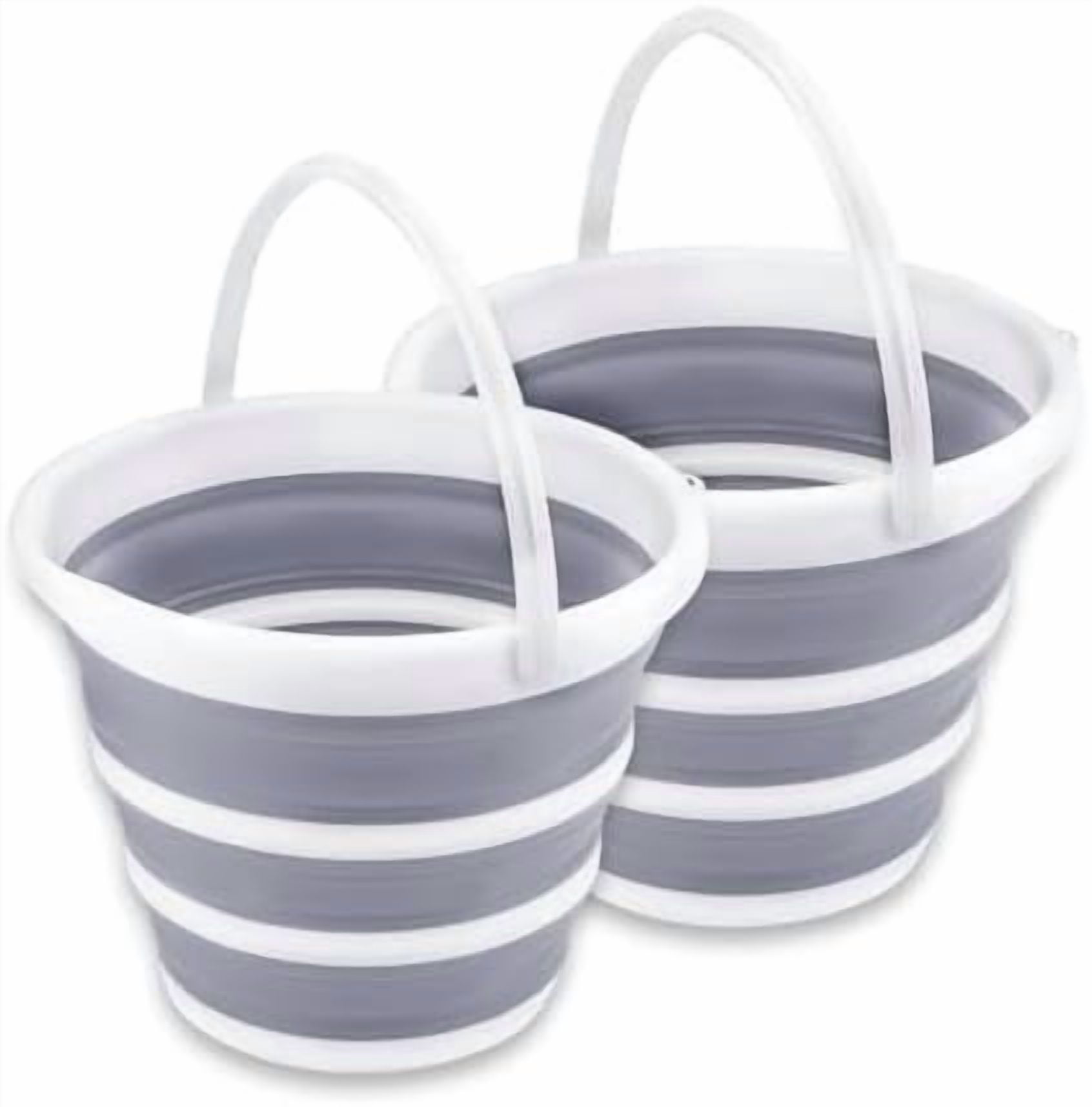 2 Pack Collapsible Buckets 10L 2.6 Gallon Cleaning Bucket Mop Bucket ...