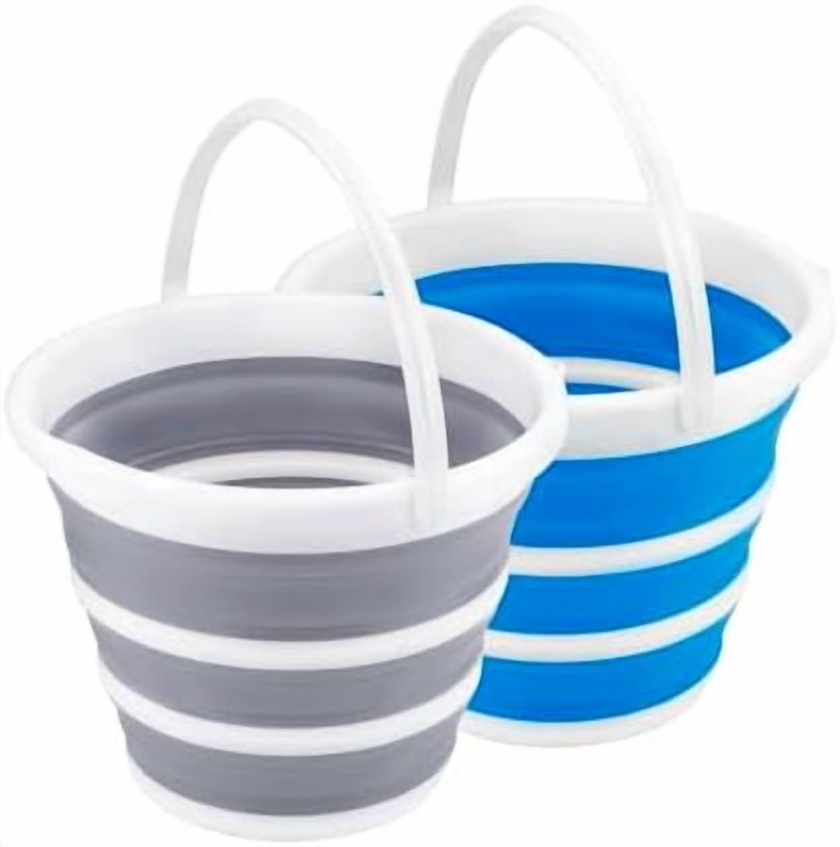 2 Pack Collapsible Buckets 10L 2.6 Gallon Cleaning Bucket Mop Bucket ...