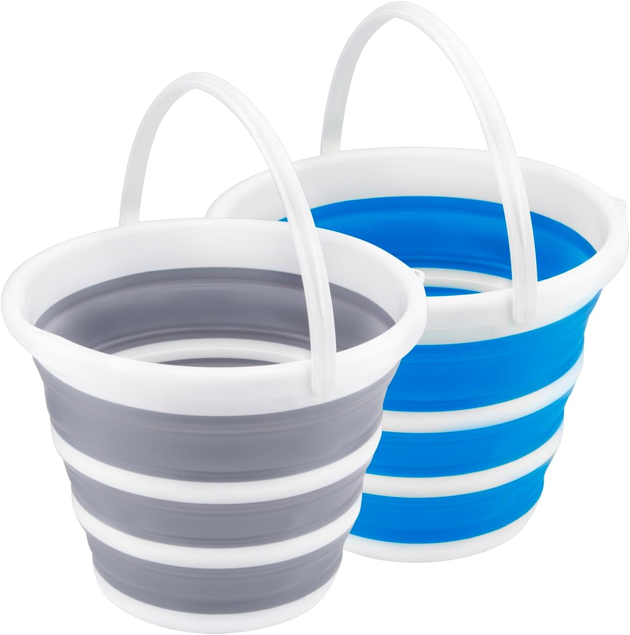 2 Pack Collapsible Buckets 10L 2.6 Gallon Cleaning Bucket Mop Bucket ...