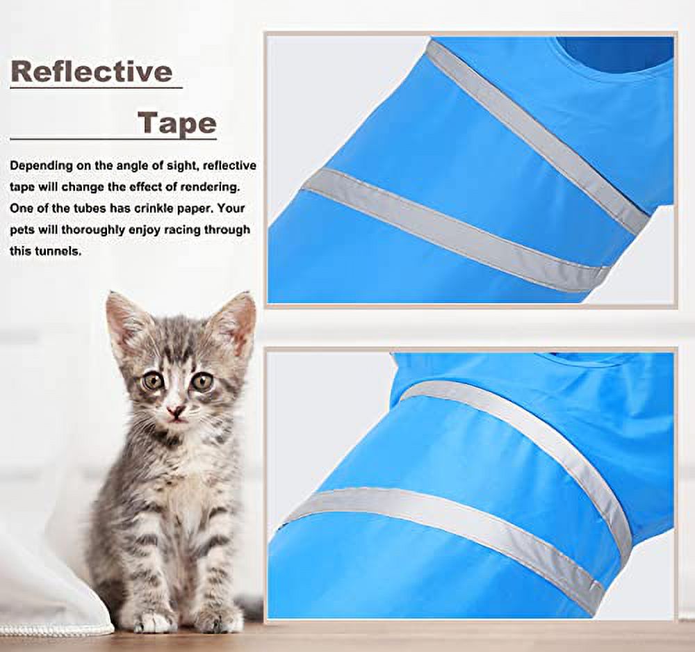 2 Pack Collapsible Cat Tunnels 3 Way, Cats Dogs Maze Tube with Ball for ...