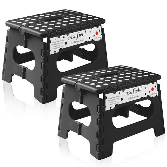 2 Pack - Collapsible Folding Plastic Kitchen Step Foot Stools with ...