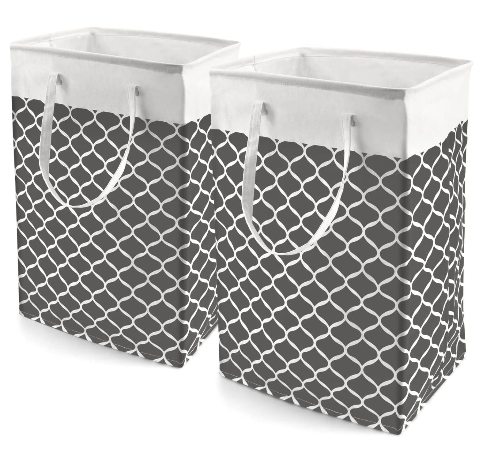 2 Pack Collapsible Laundry Basket, 75L Large Waterproof Laundry Hamper ...