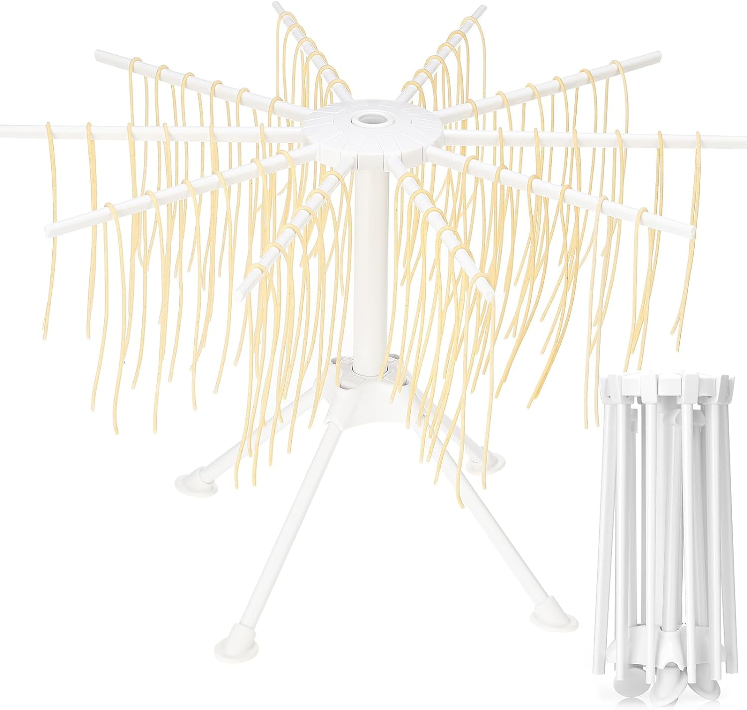 2 Pack Collapsible Pasta Drying Rack Fresh Spaghetti Stand Dryer ...