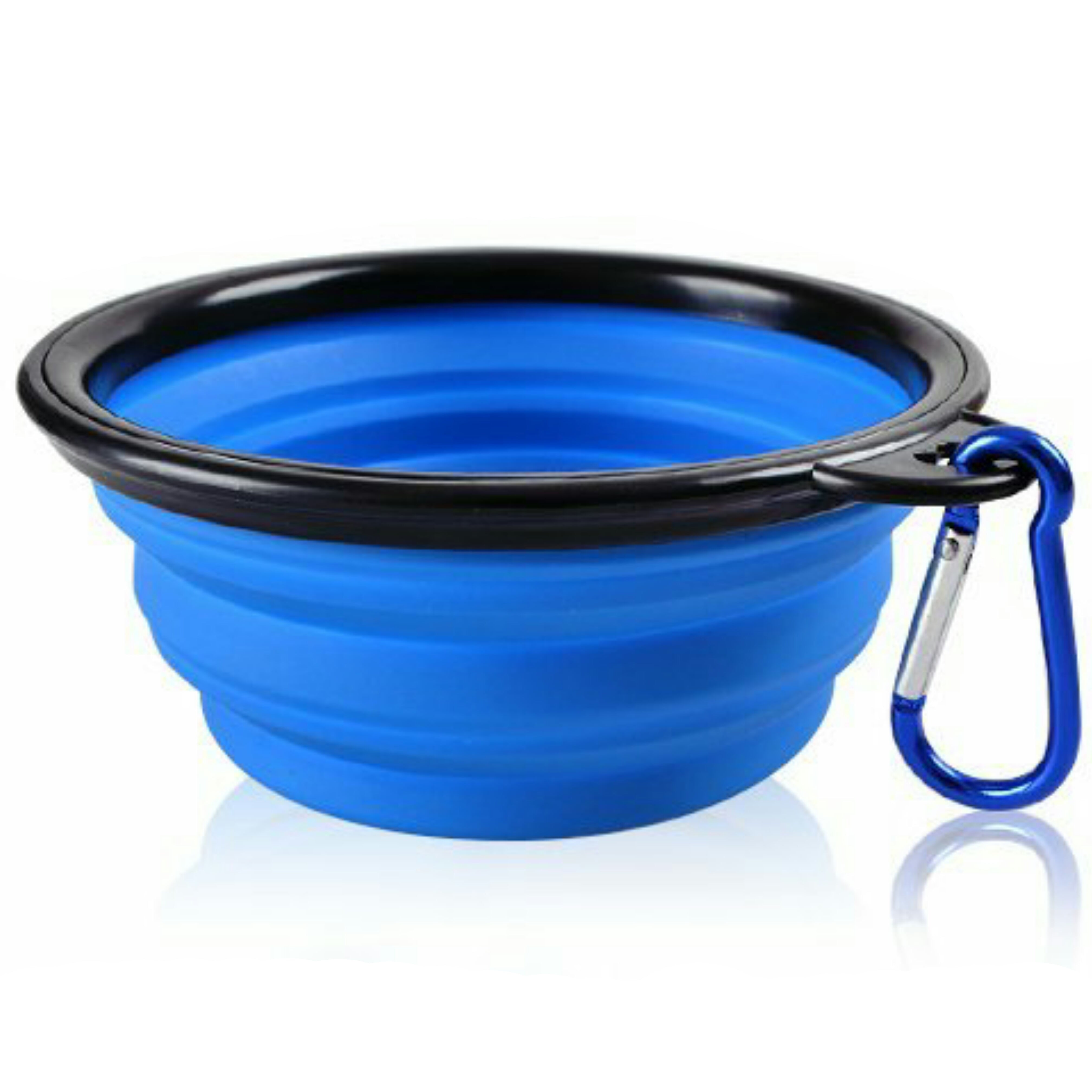 2 Pack Collapsible Silicone Travel Bowls - 12oz Blue - Walmart.com