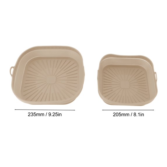 2-Pack Collapsible Square Silicone Fryer Liners Food Grade Baking Mat ...