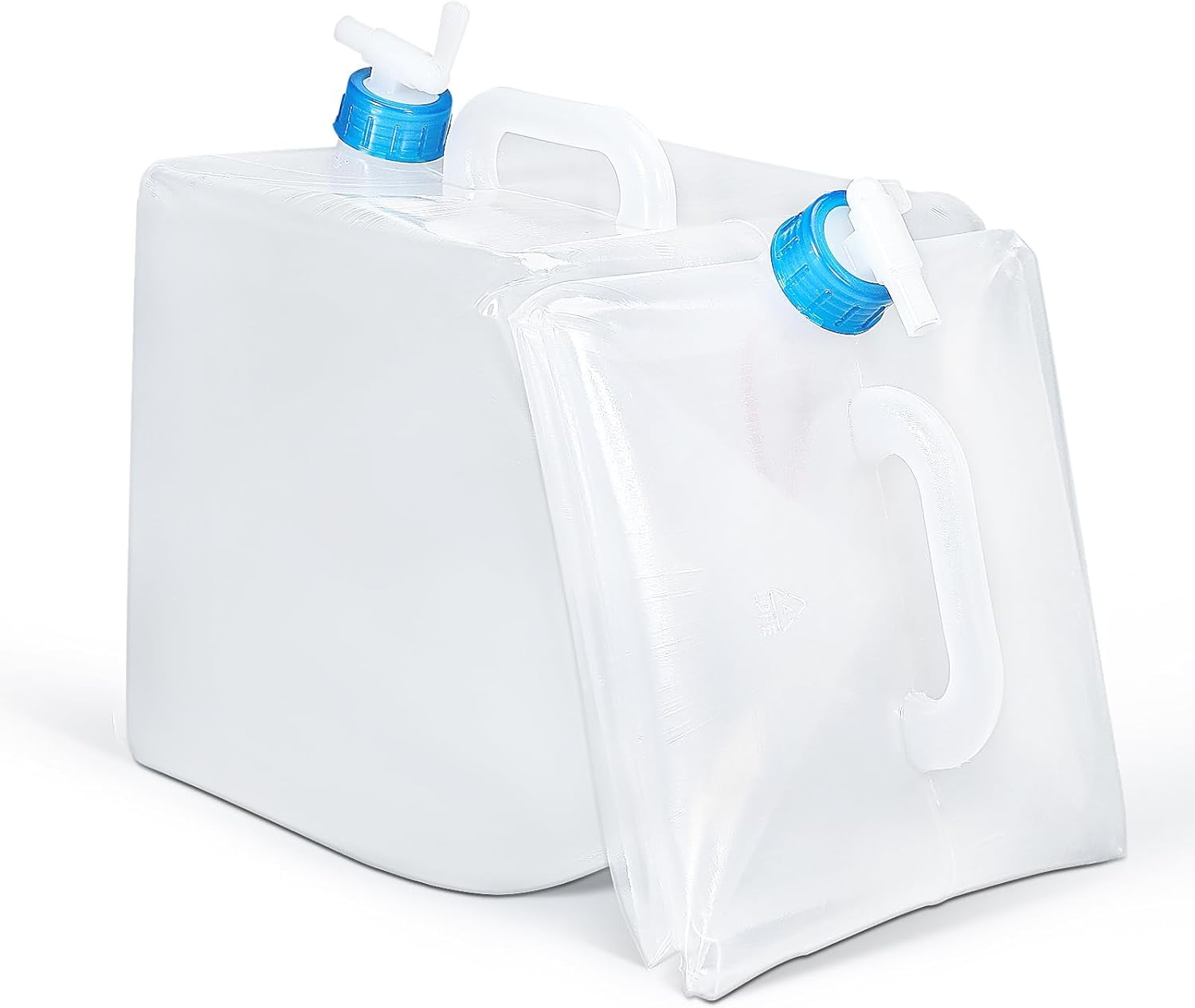 2 Pack Collapsible Water Container with Spigot, Foldable Cube Water Jugs Portable Water Storage ...