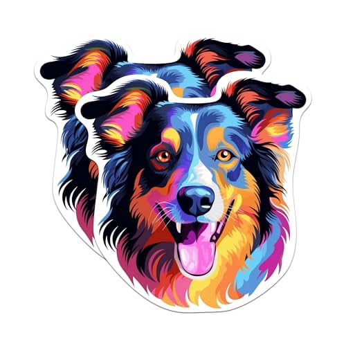 (2 Pack) Collie Dog Breed Stickers - 5 Inches On Longest Side - Choose ...