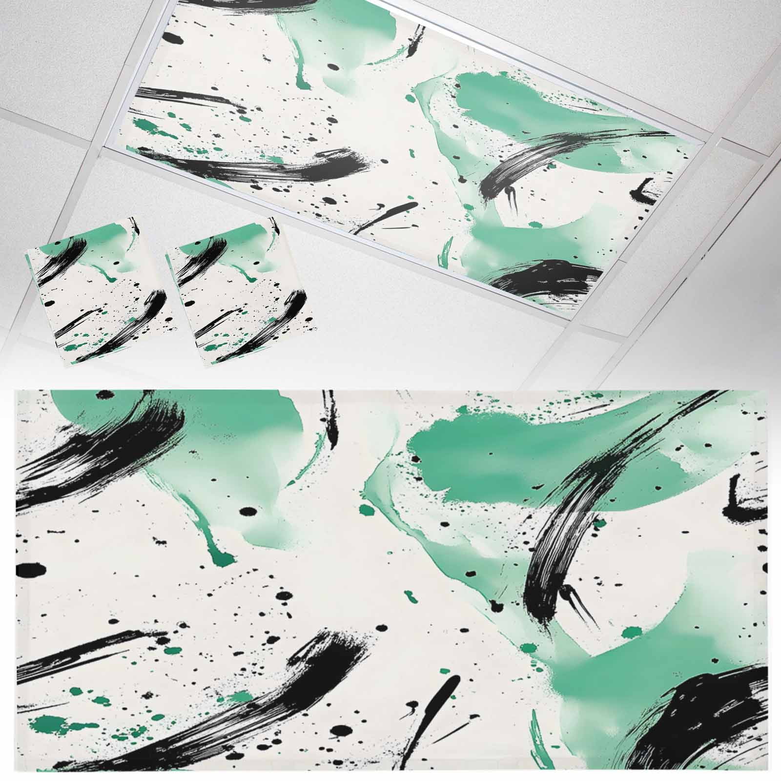 2 Pack Color Block Fluorescent Light Covers for Ceiling Lights ...