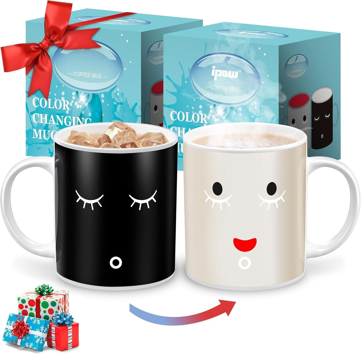 2 Pack Color Changing Mug Magic Mug Heat Changing Mugs For Morning ...